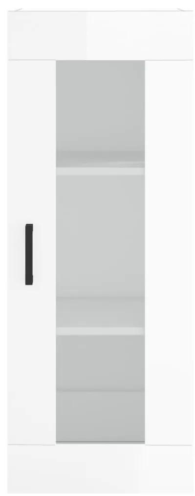 Skříň highboard bílá s vysokým leskem 34,5x34x180 cm kompozit,  3199171