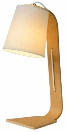 LUCIDE NORDIC Table Lamp E14 W20 H43cm Light Wood, stolní lampa