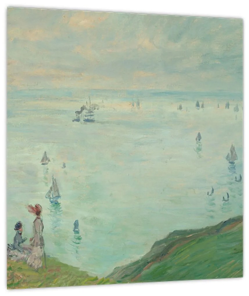 Obraz - Henri Fantin-Latour, Cliffs at Pourville, reprodukce (30x30 cm)