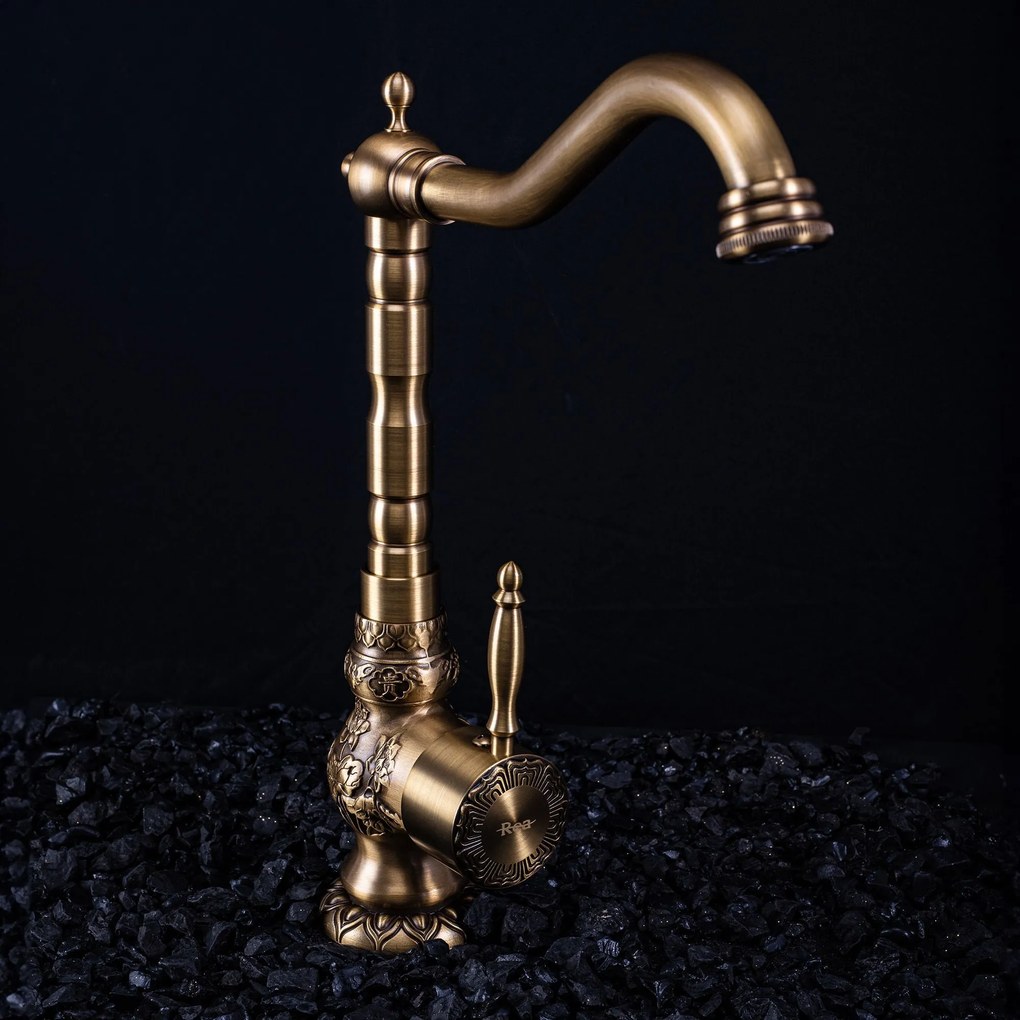 Rea Venice, vysoká dřezová baterie h-320, mosazná, REA-B2500