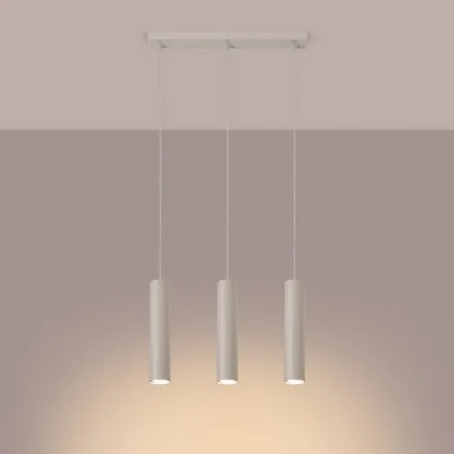 Závěsné svítidlo SOLLUX LAGOS 3L krémová GU10 3x10W bez žárovek SL.1481