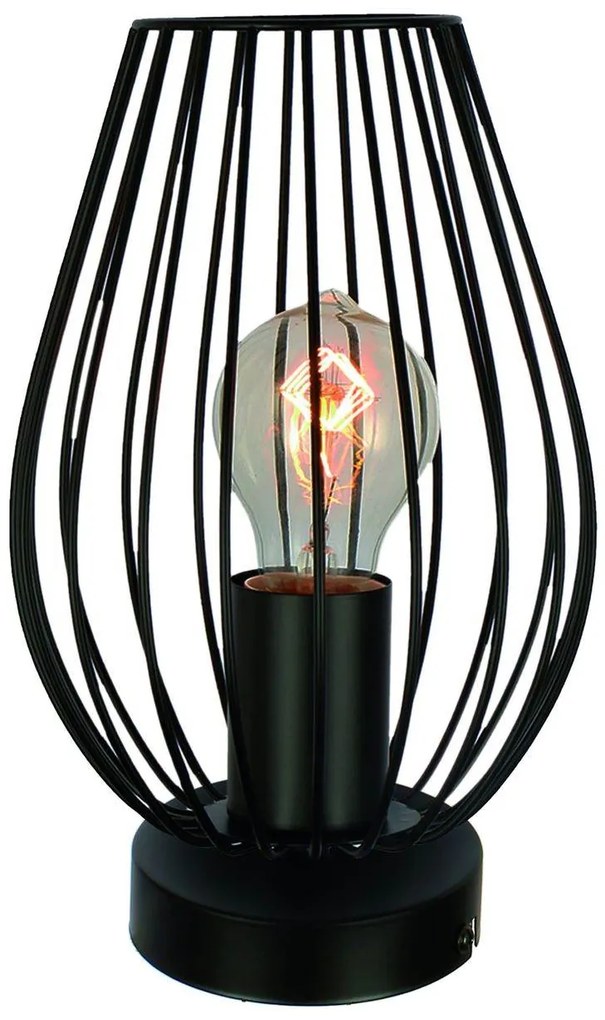 Stolní designová lampa RAPALLO, 1xE27, 60W, černá Clx 41-66732