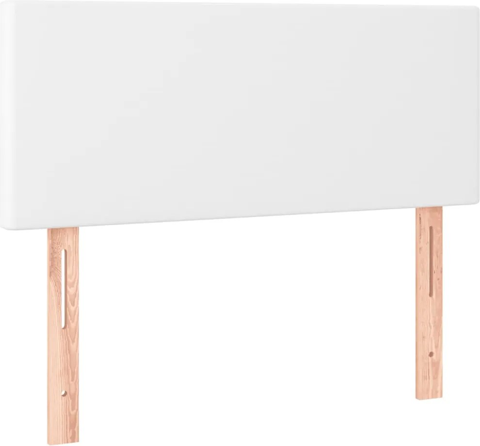 Box spring postel s matrací a LED bílá 80 x 200 cm umělá kůže 3134070