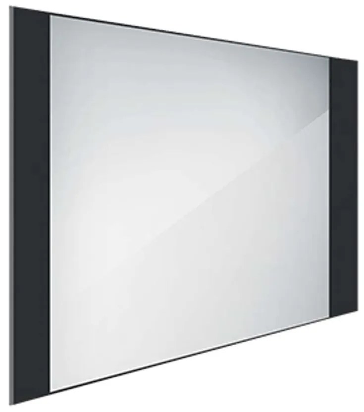 Nimco - Zrcadlo s LED osvětlením, 80x60 cm, hliník/černá ZPC 41003-90