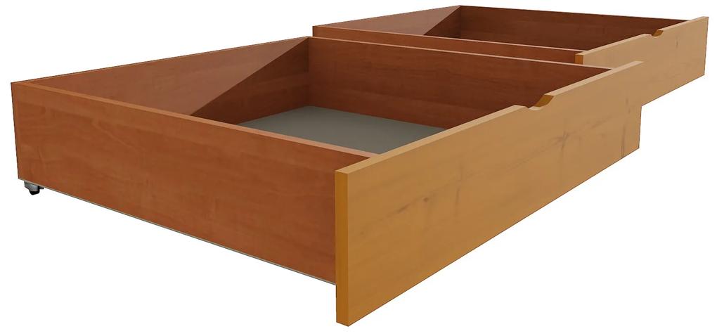 Úložné prostory 2 kusy pod postel z masivu borovice Délka postele: 200 cm,  Povrchová úprava: moření olše | BIANO
