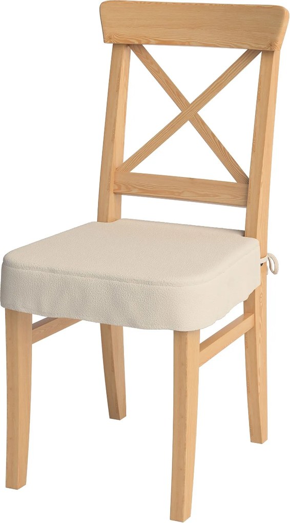 Sedák na židli IKEA Ingolf barva béžová látka pletený vzor