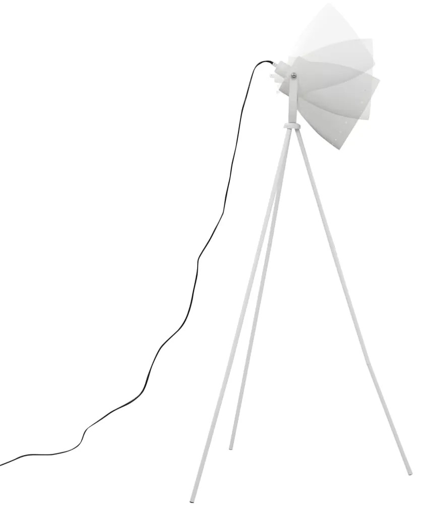 Třínohá stojací lampa kov bílá E27,  51025