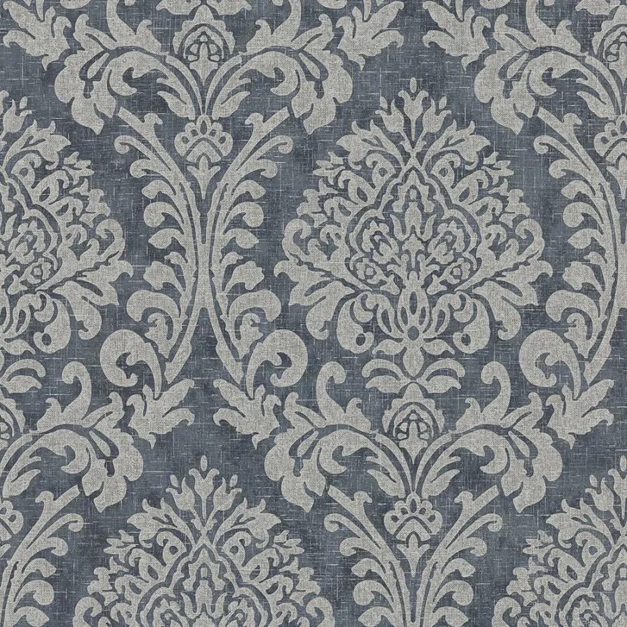 Modrá vliesová tapeta s ornamenty A50101 | Lepidlo zdarma