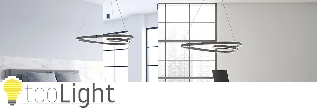 Toolight Toolight, Moderní LED stropní svítidlo + dálkové ovládání APP7798-cp, chrom, OSW-05503