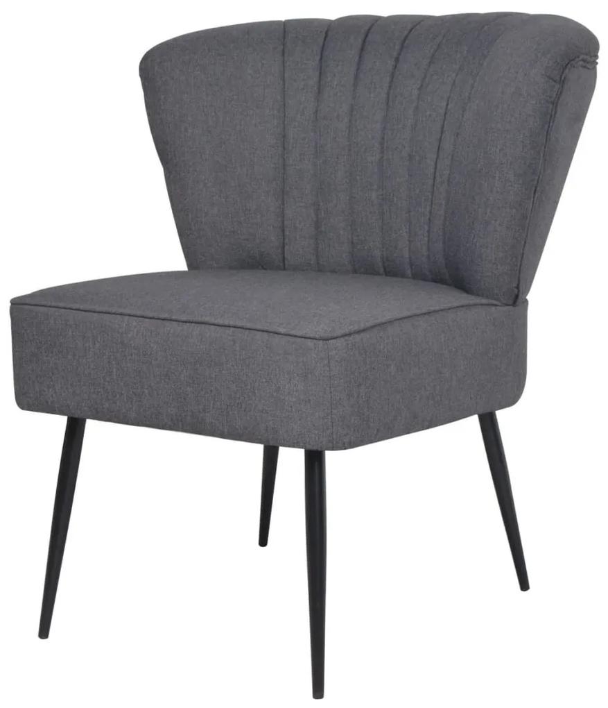 Koktejlová židle tmavě šedá textil,  244096