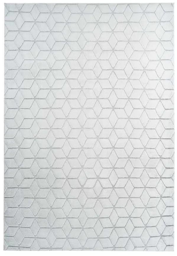 Kusový koberec Vivica 125 Bílá / Šedomodrá 120 x 160 cm