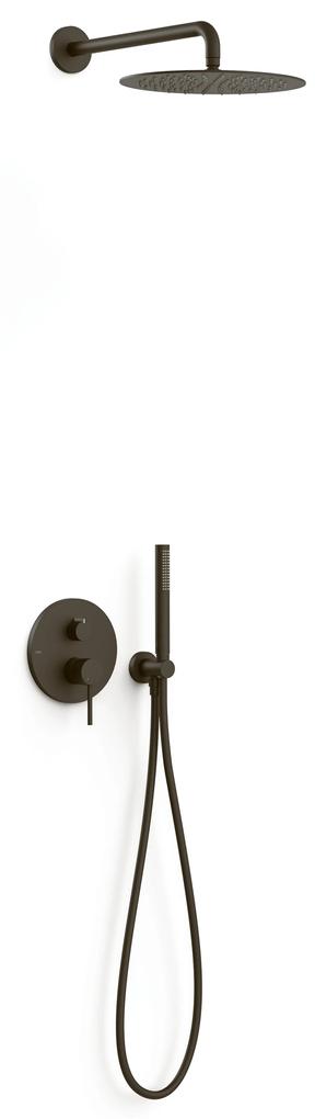 TRES Study Exclusive Podomítkový jednopákový sprchový set Rapid-Box, černý bronz 26228004KMB