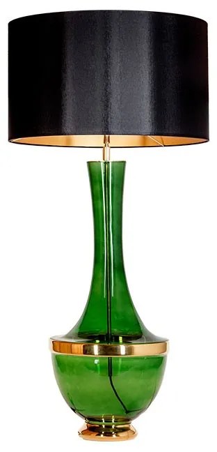 Stolní lampy 4Concepts Zelená stolní lampa ze skla TROYA Green
