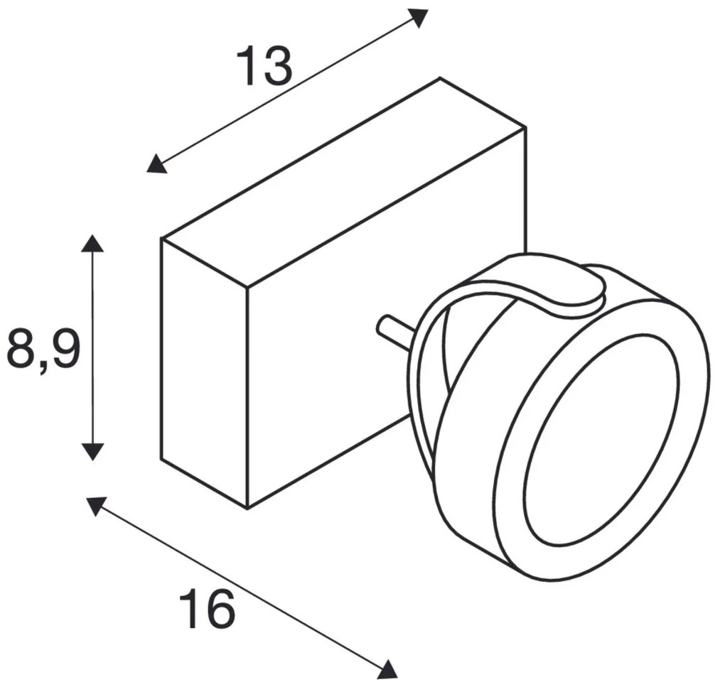 SLV 1000128 Kalu, bílá LED bodovka, 1x10W 60° LED 3000K, výška 16,5cm