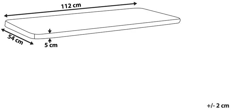 Polštář  na lavičku 112 x 54 cm červený VIVARA Beliani