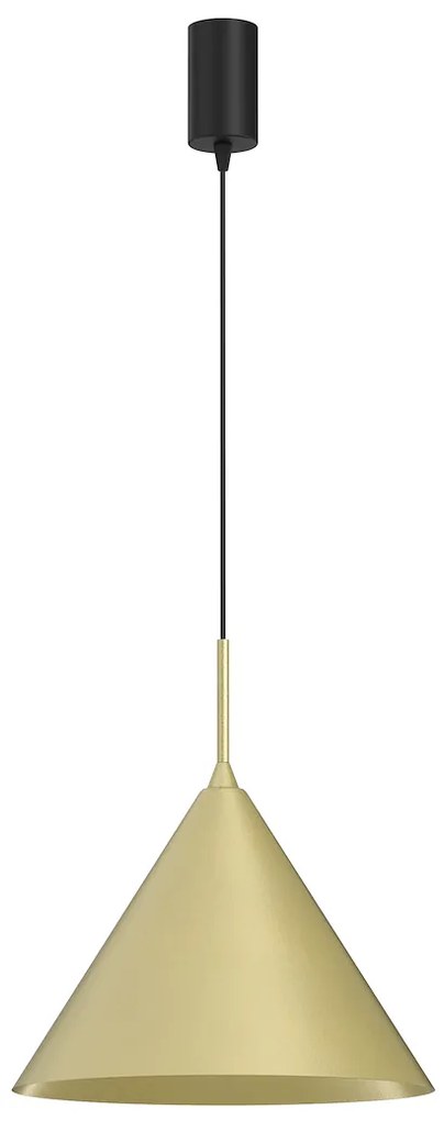 Závěsné svítidlo Capital, 1x zlaté kovové stínítko, (fi 32cm), b