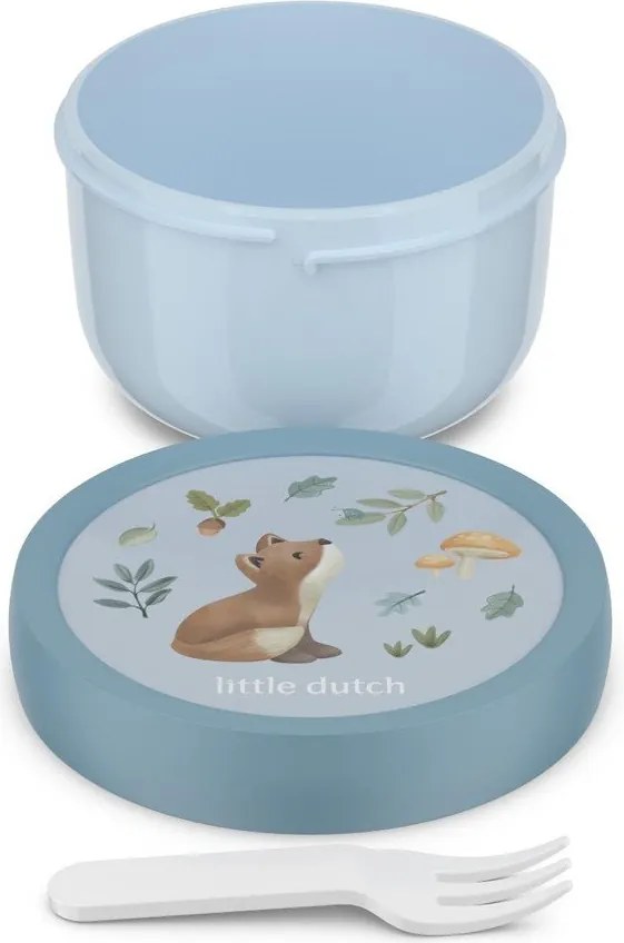 Světle modrý plastový dětský svačinový box Forest Friends by Little Dutch – Mepal