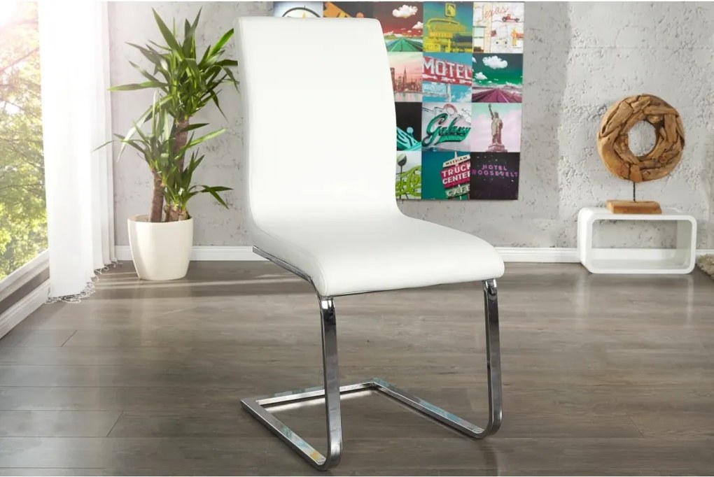 INV Jídelní židle EXCELENT koženka bílá