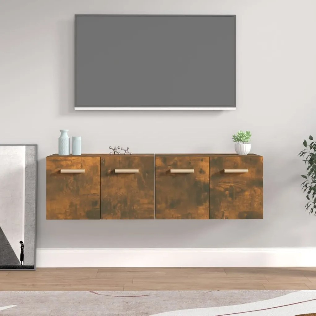 Nástěnné skříňky 2 ks kouřový dub 60 x 36,5 x 35 cm kompozit 3115633