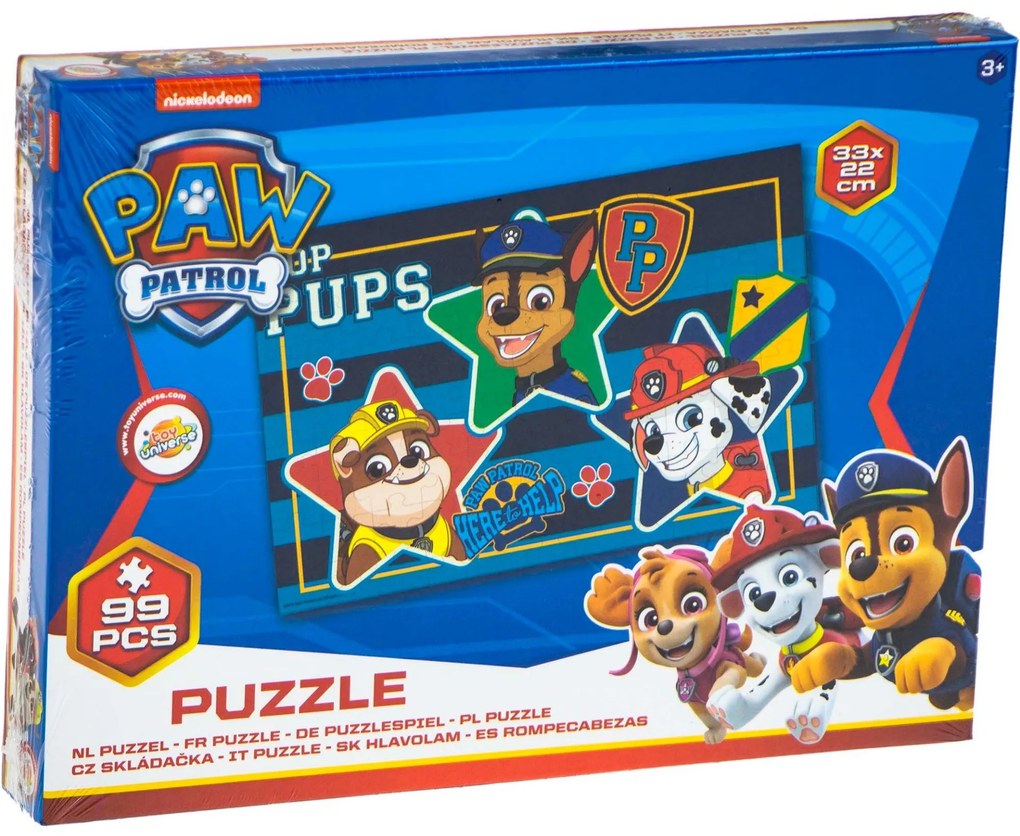 Puzzle pro kluky Tlapková patrola - Paw Patrol - 99 dílků