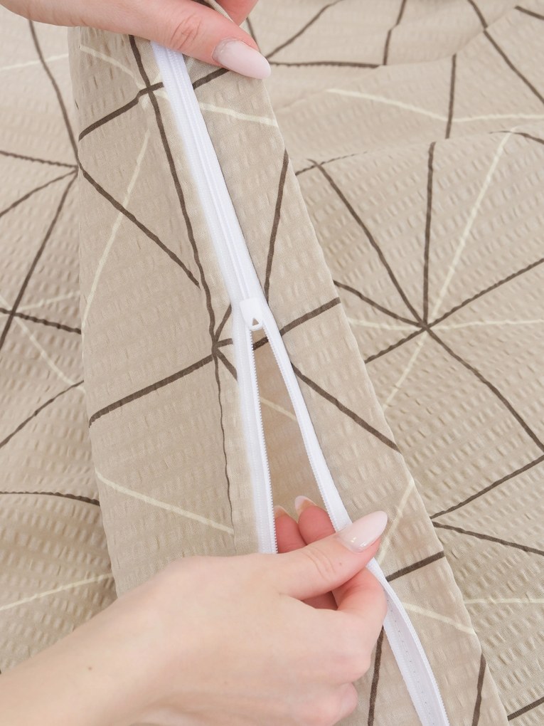 MK Lůžkoviny Krepový povlak na polštář Renforcé 50 x 70 cm - Sebastian béžový