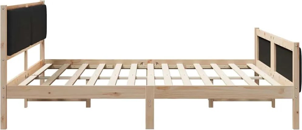 Rám postele Hnědo-černá 200 x 200 cm Masivní borovicové dřevo 3394300