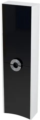 SAPHO AVEO skříňka vysoká 40x140x20cm, pravá, bílá /černá (AV147)