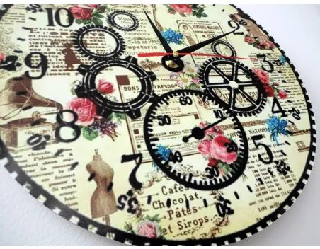 Dřevěné nástěnné hodiny, nástěnné hodiny I SENTOP HDFK001- Wall clock HEU-