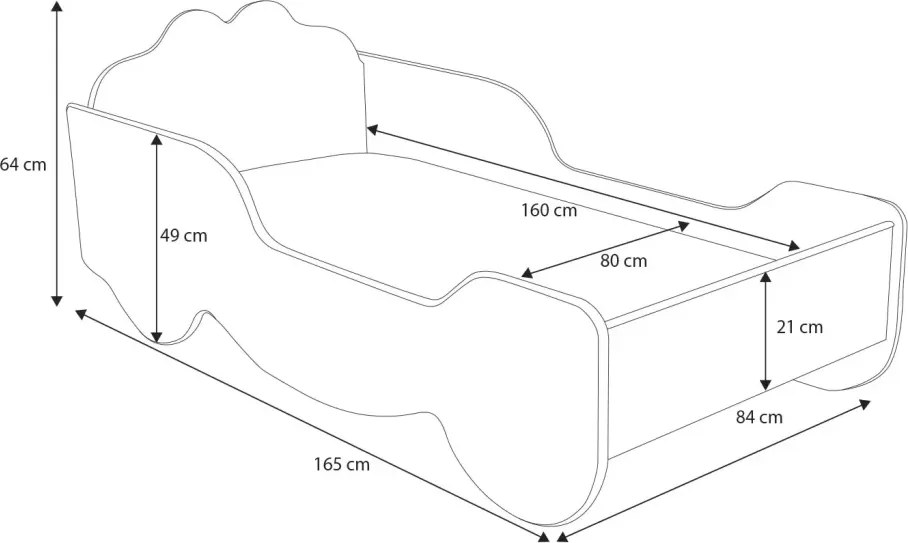 Postel s matracem KARETA 160x80