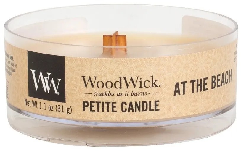 WoodWick - vonná svíčka Petite, At The Beach (Na pláži) 31g