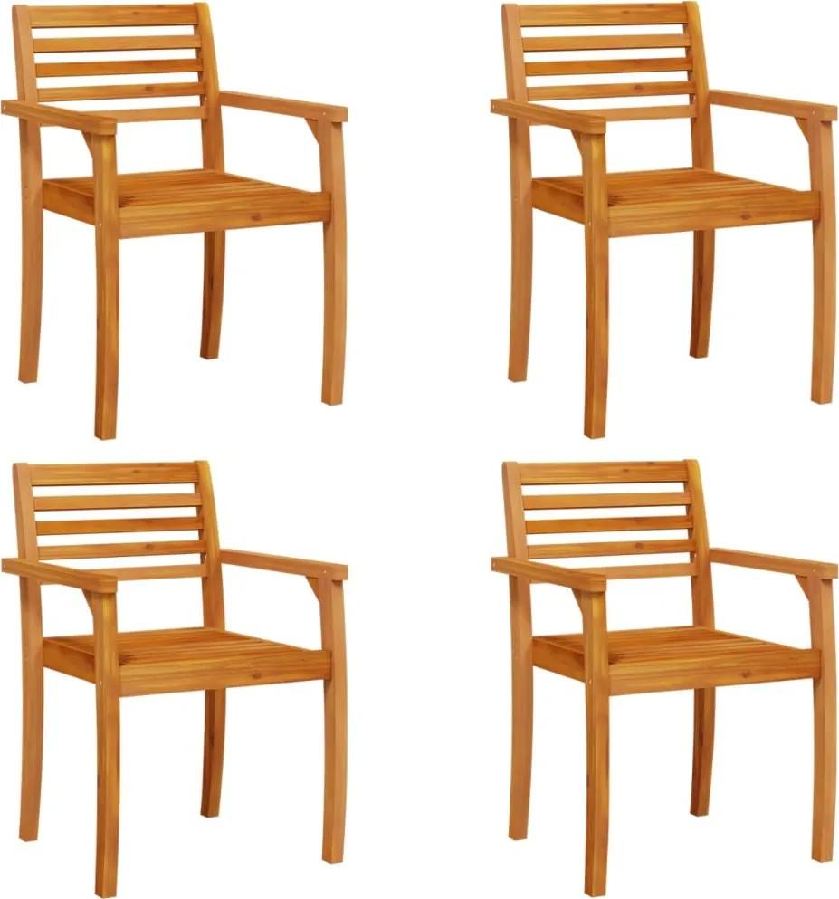 vidaXL Zahradní židle 4 ks 59 x 55 x 85 cm masivní akáciové dřevo [3216303]
