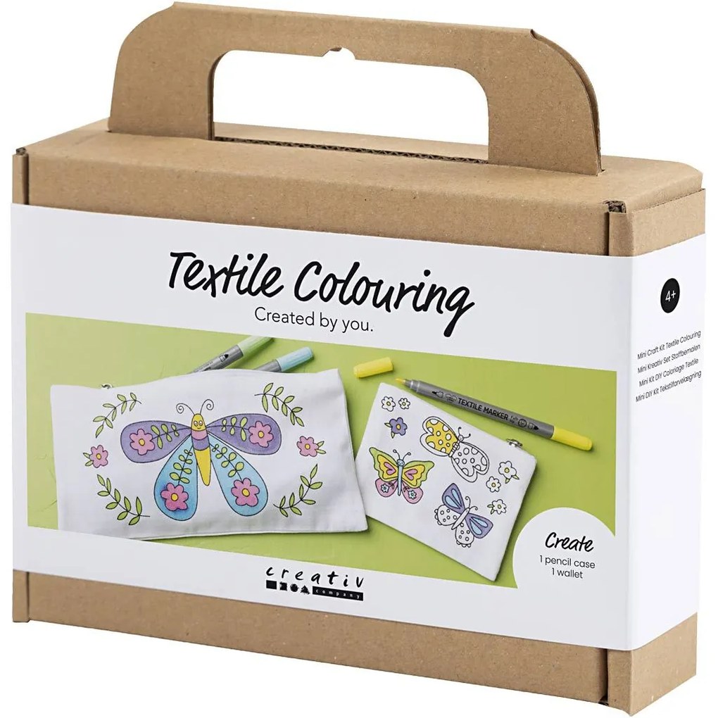 Creativ Company Kreativní sada Mini Craft Kit Textile Colouring Butterflies