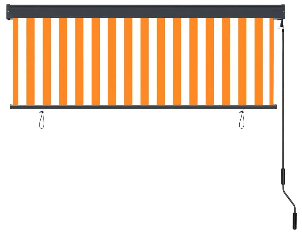 vidaXL Marketos Venkovní roleta 160 x 250 cm bílooranžová