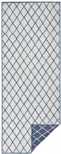 NORTHRUGS - Hanse Home koberce Kusový koberec Twin-Wendeteppiche 103119 blau creme – na ven i na doma - 120x170 cm