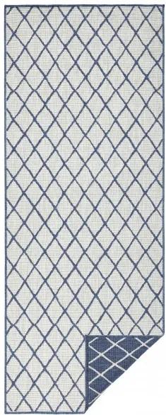 NORTHRUGS - Hanse Home koberce Kusový koberec Twin-Wendeteppiche 103119 blau creme – na ven i na doma - 160x230 cm