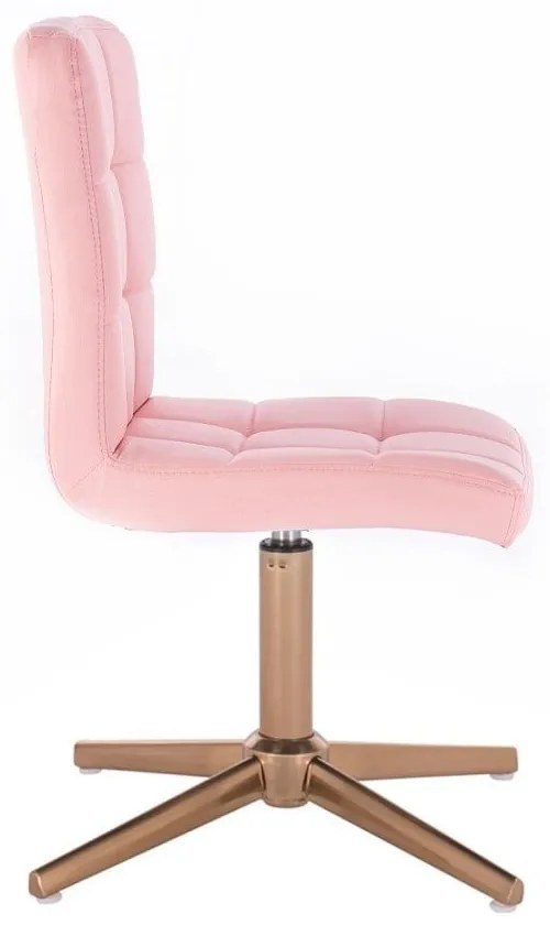 LuxuryForm DESIGN Otočná židle TOLEDO na zlatém kříži - růžová