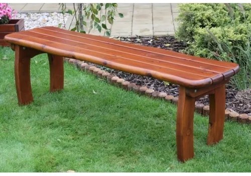 Dřevěná zahradní lavice LORETA bez opěradla - 3D5518