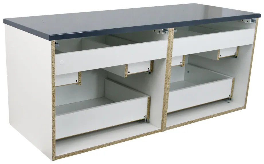 Comodo Koupelnová skříňka pod deskové umyvadlo Agria NEW W 120-HD - bílá/antracit