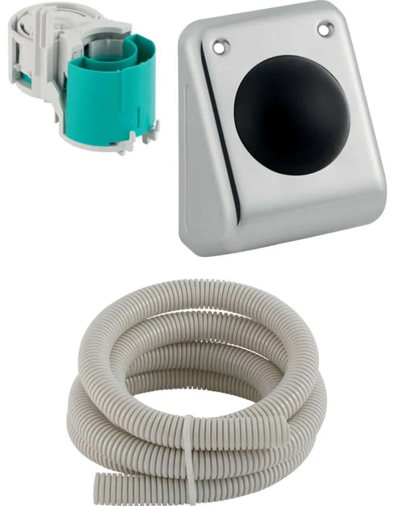 Geberit - Pneumatické nástěnné nožní ovládání splachování, nerez ocel 115.918.00.1