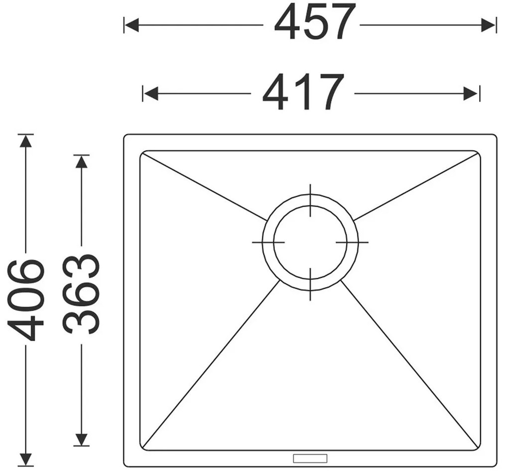 Set Sinks FRAME 457 Granblack + baterie Sinks Pronto Grandblack