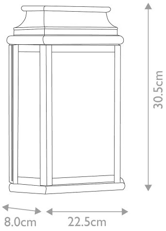 Elstead ST-MARTINS-PN - Venkovní svítidlo ST MARTINS 1xE27/100W/230V IP44 chrom