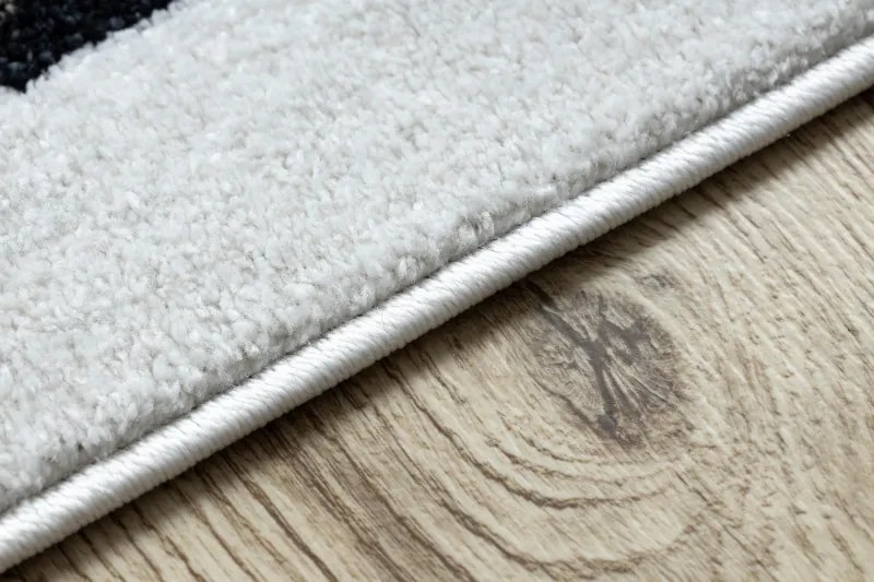Dywany Łuszczów, Dětský kusový koberec Fun Track cream, 200x290, černobílá, dětský pokoj