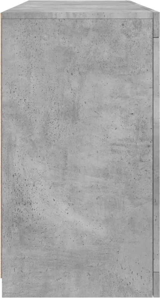 Příborník s LED osvětlením betonově šedý 142,5 x 37 x 67 cm 3209089