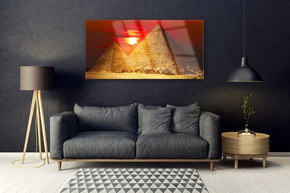 akrylový obraz Pyramidy Architektura 120x60 cm