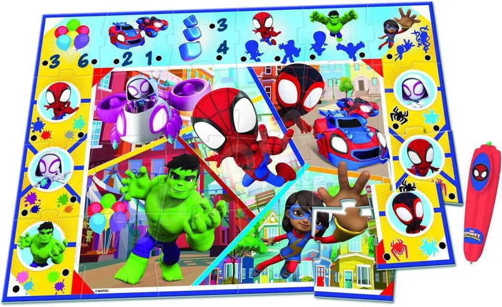 Clementoni Marvel - Velké podlahové puzzle s interaktivním perem