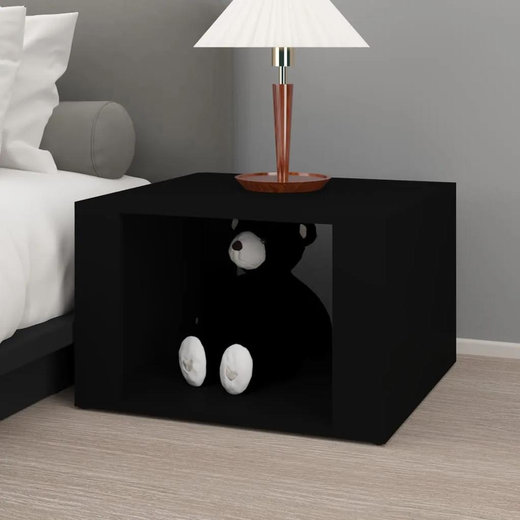 Noční stolek černý 57 x 55 x 36 cm kompozitní dřevo - Default Title