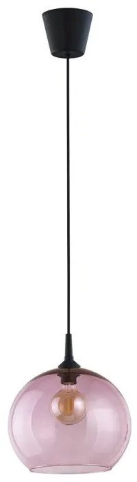 TK LIGHTING Lustr - CUBUS 4443, Ø 20 cm, 230V/15W/1xE27, růžová/černá