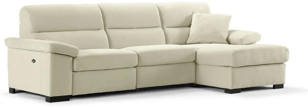 Pregio Italia sofa&relax Velká rohová pohovka SHINE Provedení: 3 místná + lehátko, Vzorník látek: tekno fibra 02 linen