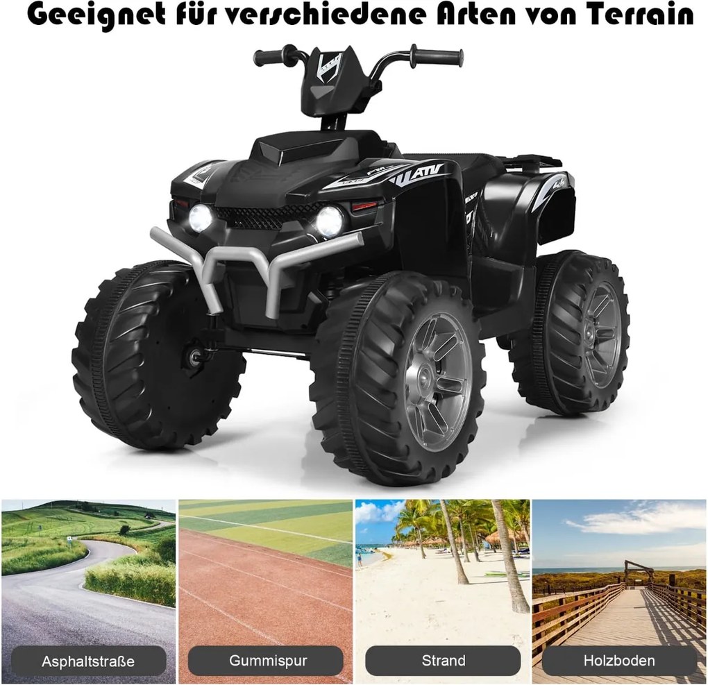 Costway 12 V elektrická dětská čtyřkolka s předním světlem Mini elektrická