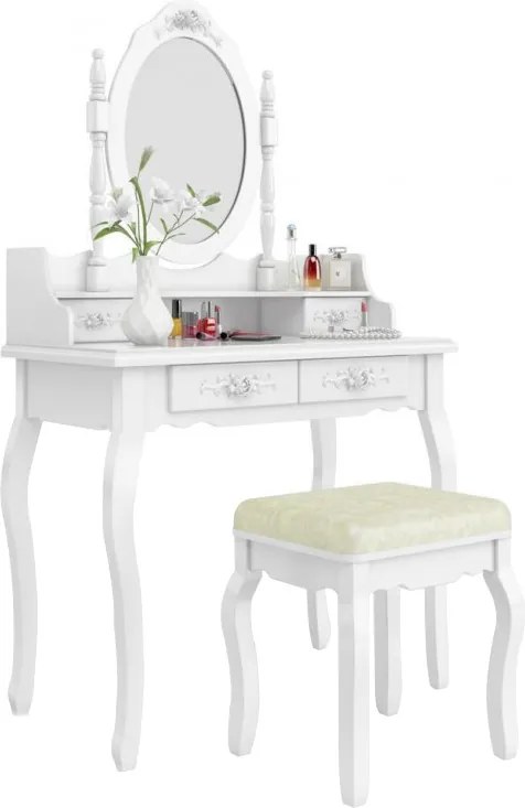 Toaletní stolek BAROCCO + LED make up zrcadlo ZDARMA